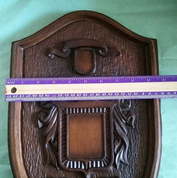 Wall Decor | Vintage Cast Nestor Wood Coat Of Arms Crest Art | Poshmark